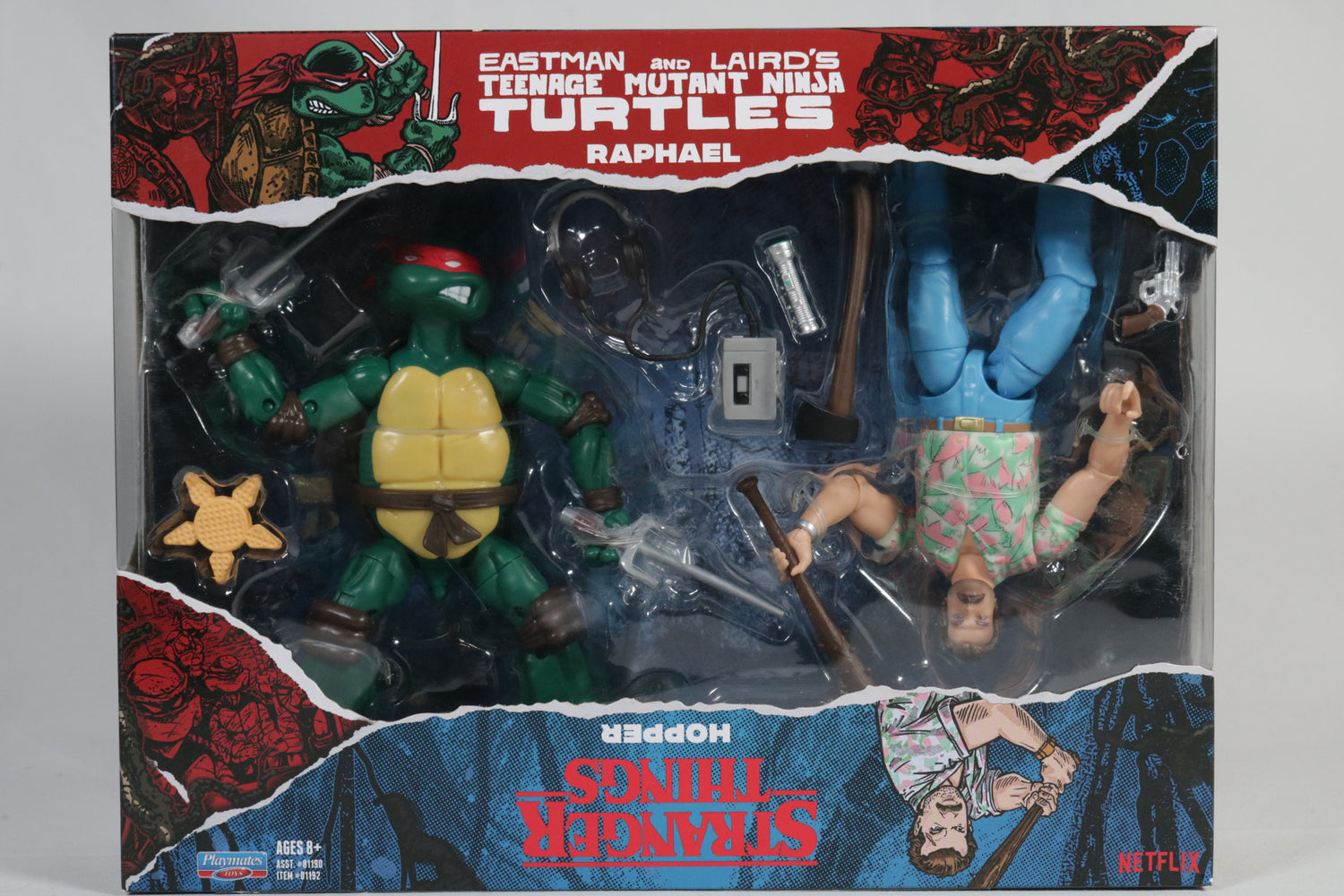 Stranger Things x Teenage Mutant Ninja Turtles Hopper & Raphael Playma ...